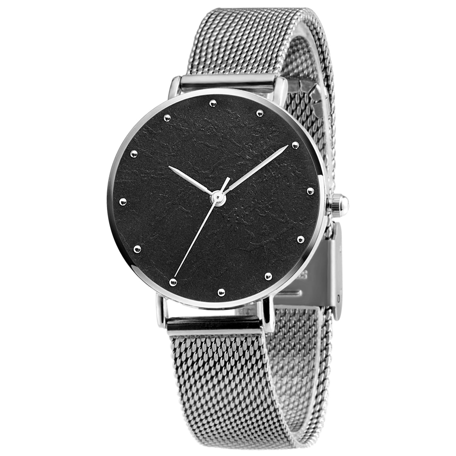 Luxmo Womens Watch Analog Quartz Stainless Steel Mesh Band Casual