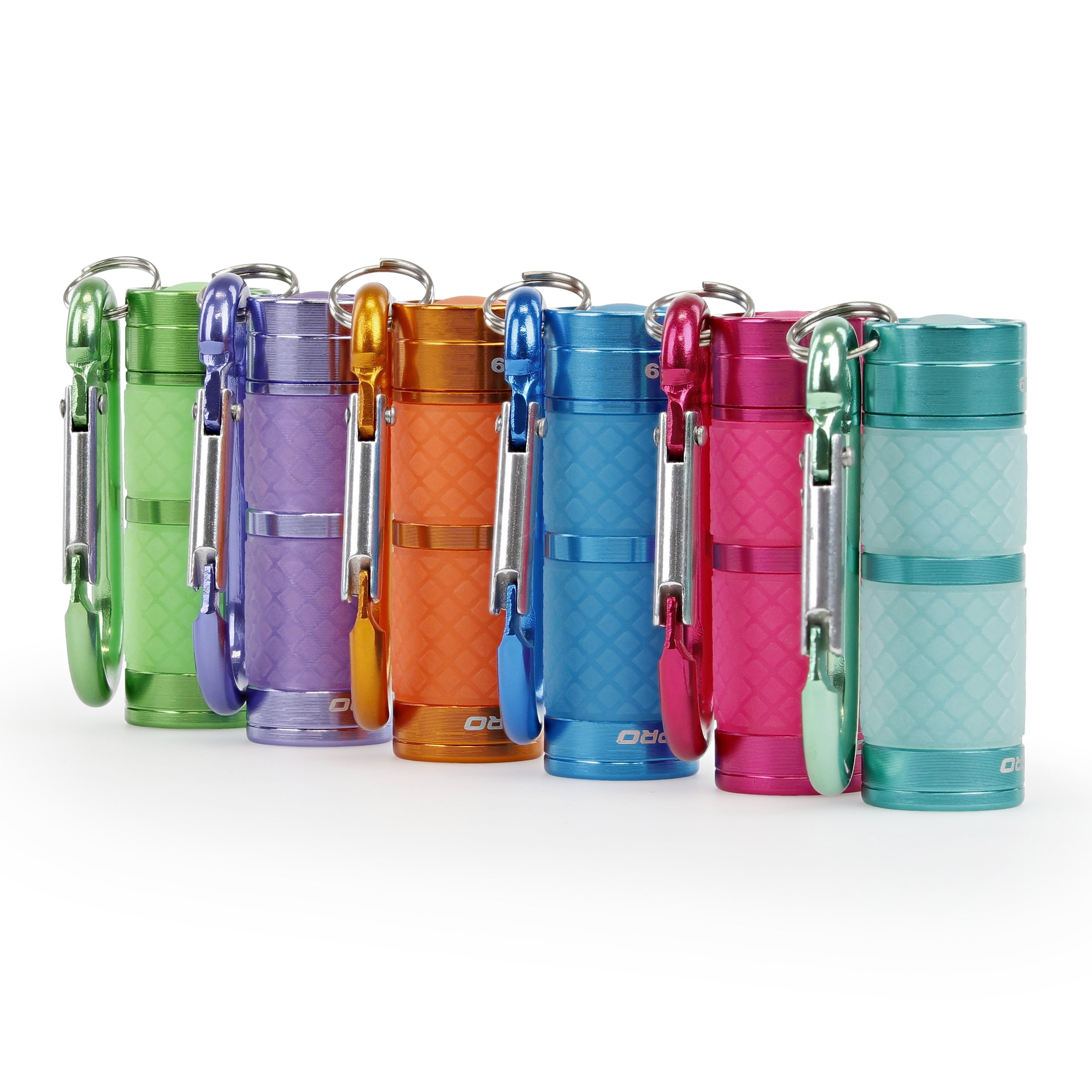 LUXPRO 25 Lumens Keychain LED Mini Flashlight, Glow-in-the-Dark Rubber ...