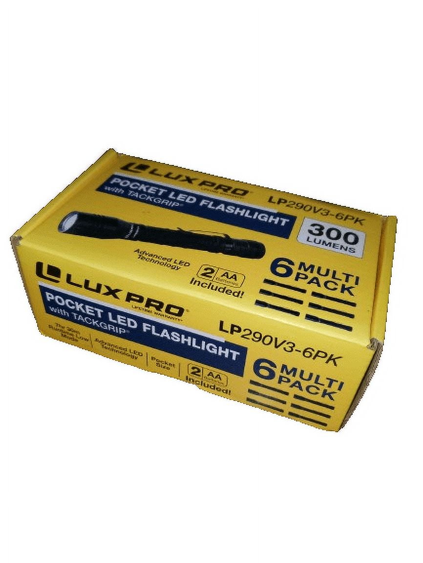 LUXPRO LP290V3 - 6 Pack Compact 2AA 300 Lumen High-Output Everyday LED ...