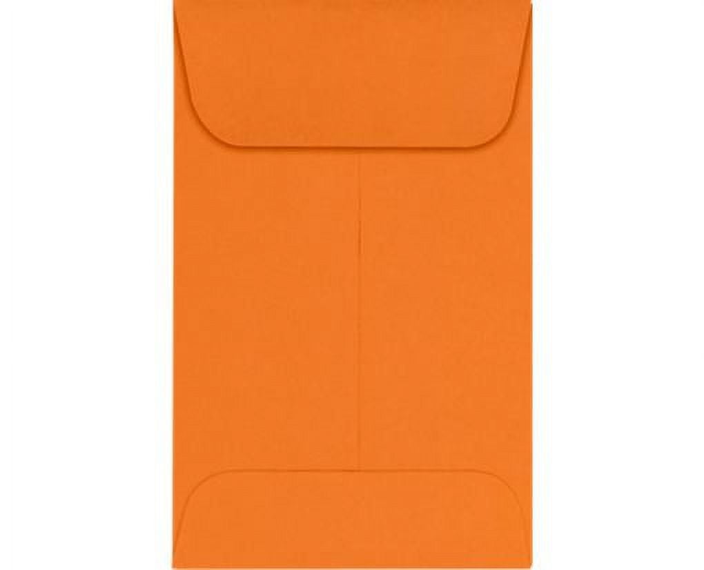 LUXPaper #1 Coin Envelopes w/ Moistenable Glue, Mandarin Orange, 2 1 ...