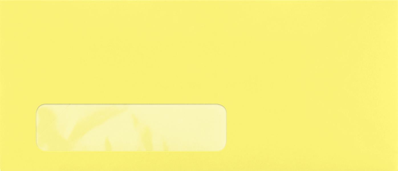 LUXPaper #10 Window Envelopes, 4 1/8 x 9 1/2, Pastel Canary, 1000/Pack ...