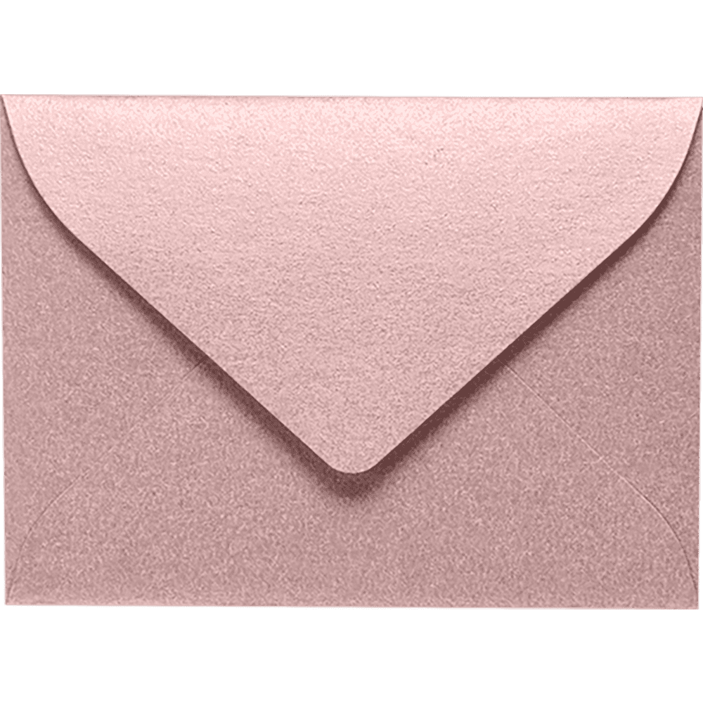 LUXPaper #17 Mini Envelopes, 2 11/16 x 3 11/16, Misty Rose Metallic, 50 ...