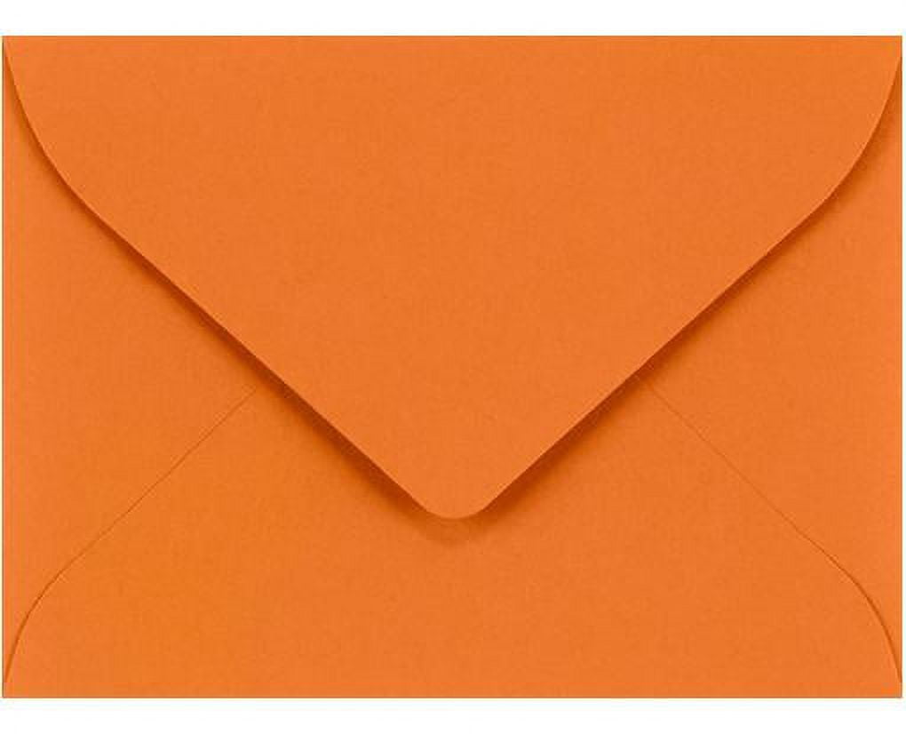 LUXPaper #17 Mini Envelopes, 80 lb. Mandarin Orange, 2 11/16 x 3 11/16 ...