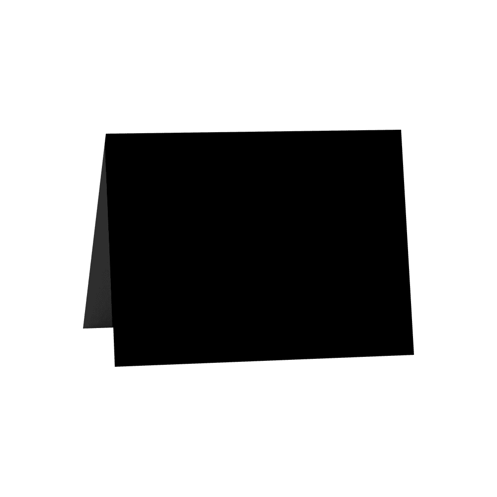 LUXPaper #17 Mini Folded Card, 2 9/16 x 3 9/16, Black Linen, 50/Pack ...