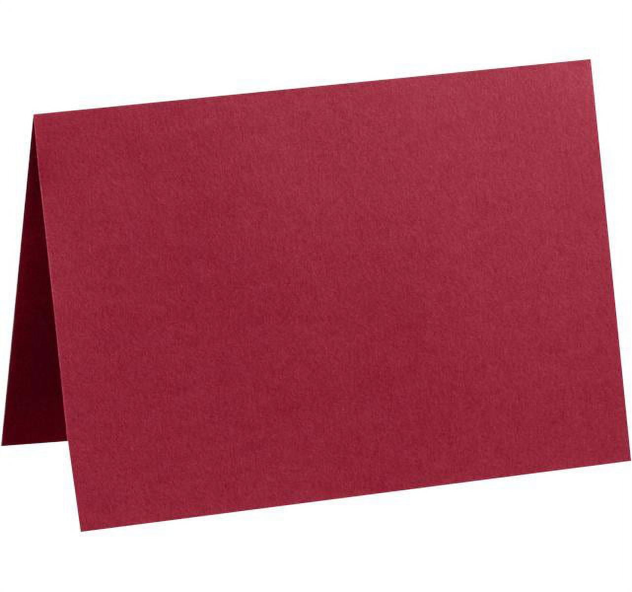 LUXPaper #17 Mini Folded Card, 2 9/16 x 3 9/16, Garnet Red, 50/Pack ...