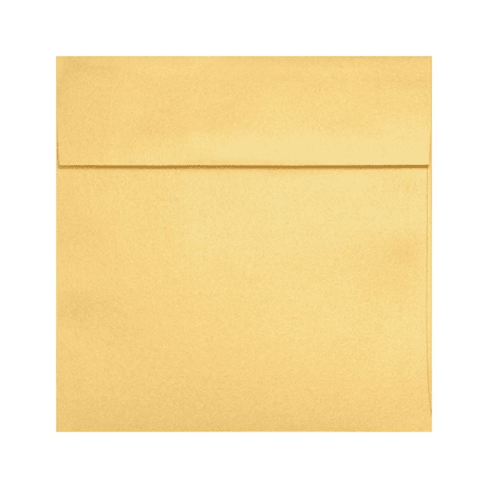 LUXPaper 5 1/4 x 5 1/4 Square Envelopes w/Peel & Press, Gold Metallic ...