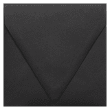 LUXPaper 6 1/2 x 6 1/2 Square Contour Flap Envelopes, Midnight Black ...