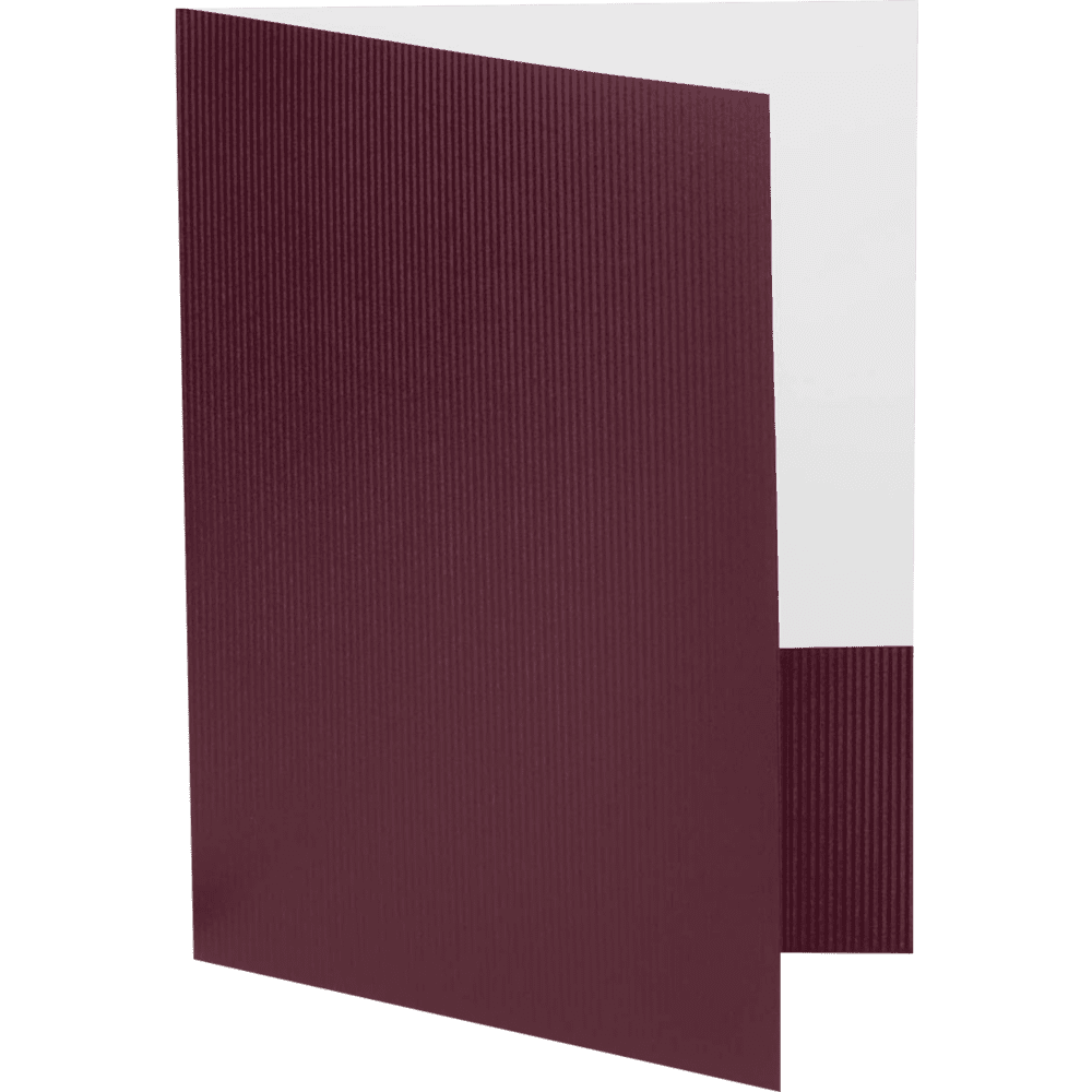LUXPaper 9 x 12 Presentation Folders, Burgundy Pinstripe, 50/Pack ...