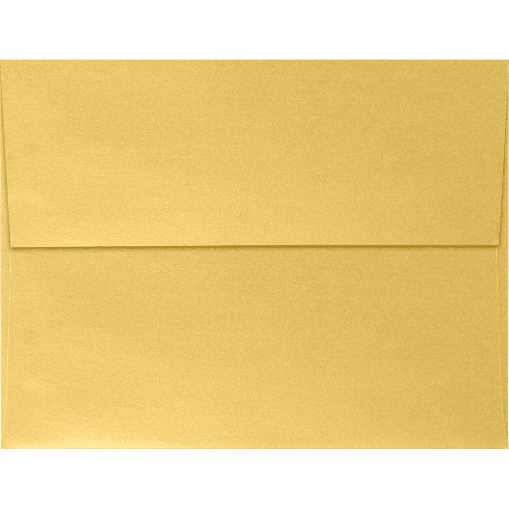 LUXPaper A4 Invitation Envelopes, 4 1/4 x 6 1/4, 80 lb. Gold Metallic ...