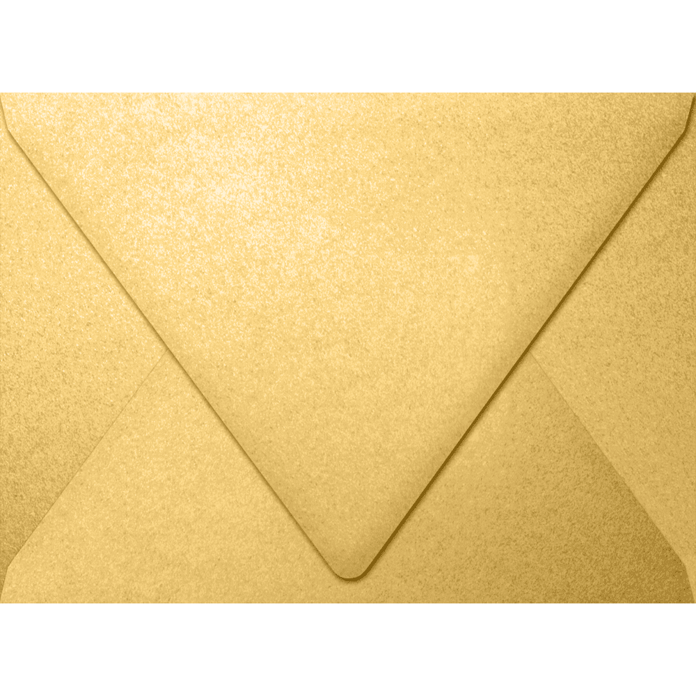 LUXPaper A7 Contour Flap Envelopes, 5 1/4 x 7 1/4, 80 lb. Gold Metallic ...