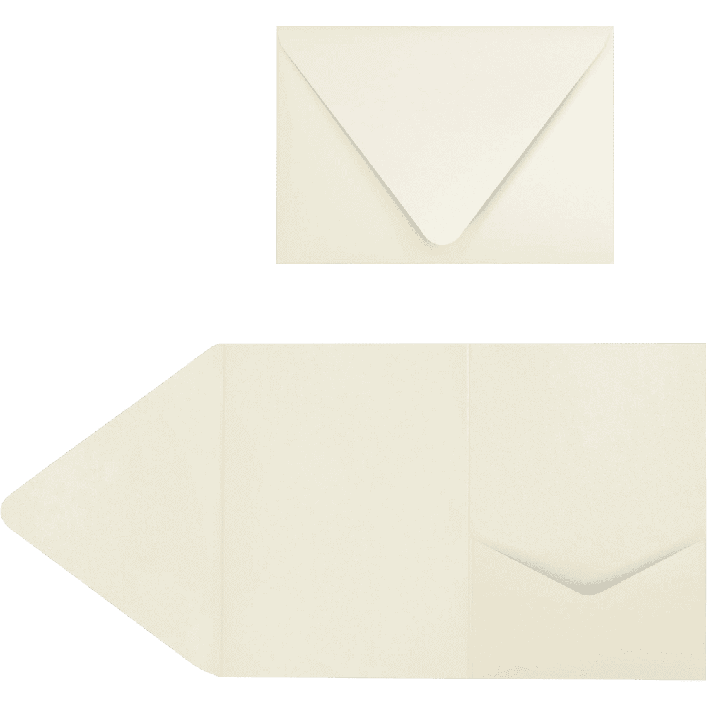 LUXPaper A7 Pocket Invitations, 5 x 7, Natural, 10 Pack - Walmart.com