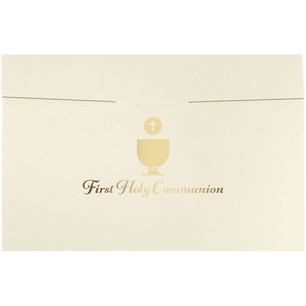 LUXPaper Certificate Holders for First Holy Communion, Die Cut Slits ...