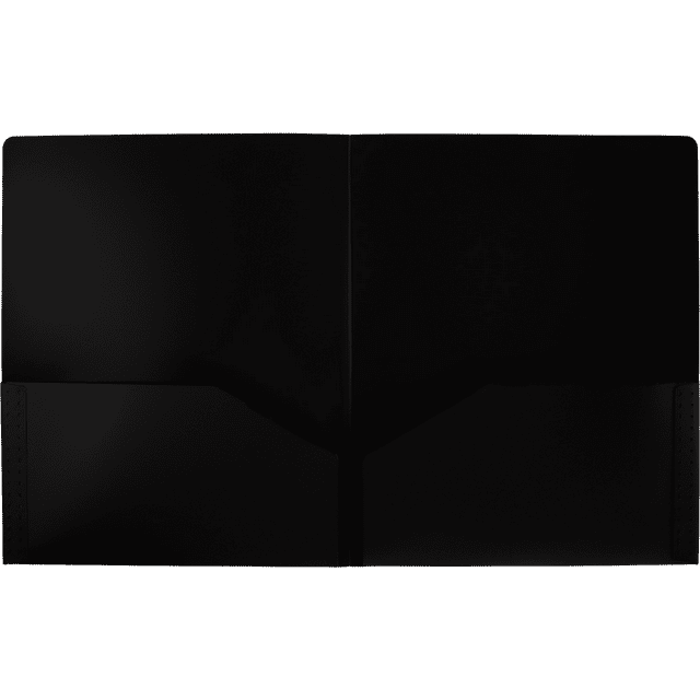 LUXPaper Poly Heavy Duty Two Pocket Folders, 9 1/2 x 11 3/4, Black, 25 ...