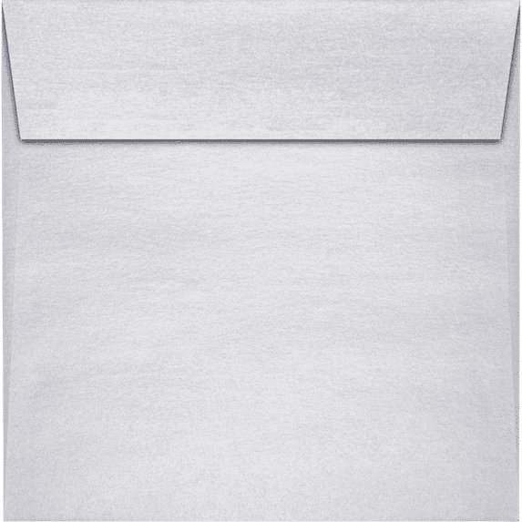 LUXPaper Square Peel & Press Invitation Envelopes, 6 x 6, 80 lb. Silver Metallic, 1000 Pack ...
