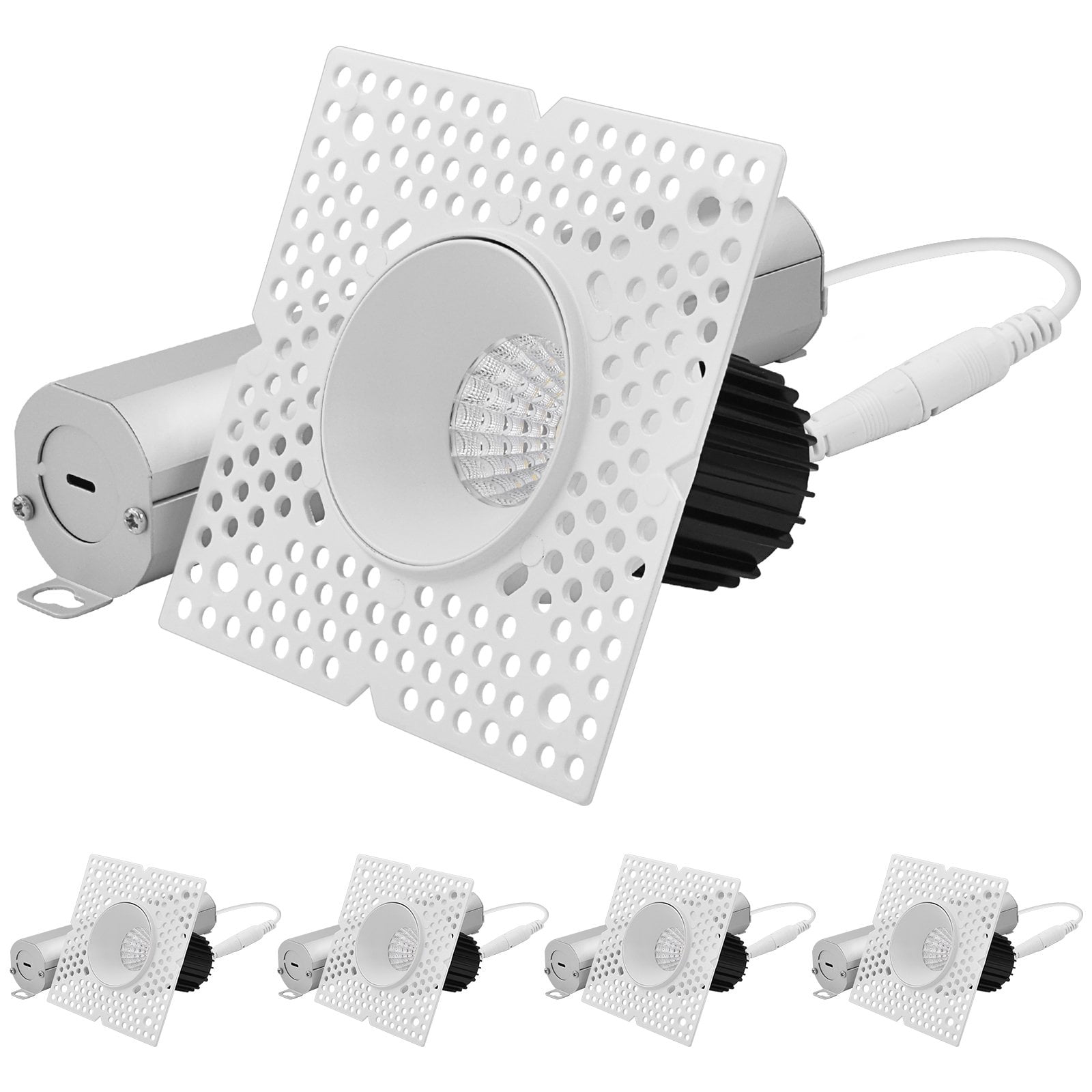 LUXRITE 1 In. LED Trimless Spotlight, 10W, 850LM, 5CCT, 38 Beam Angle ...