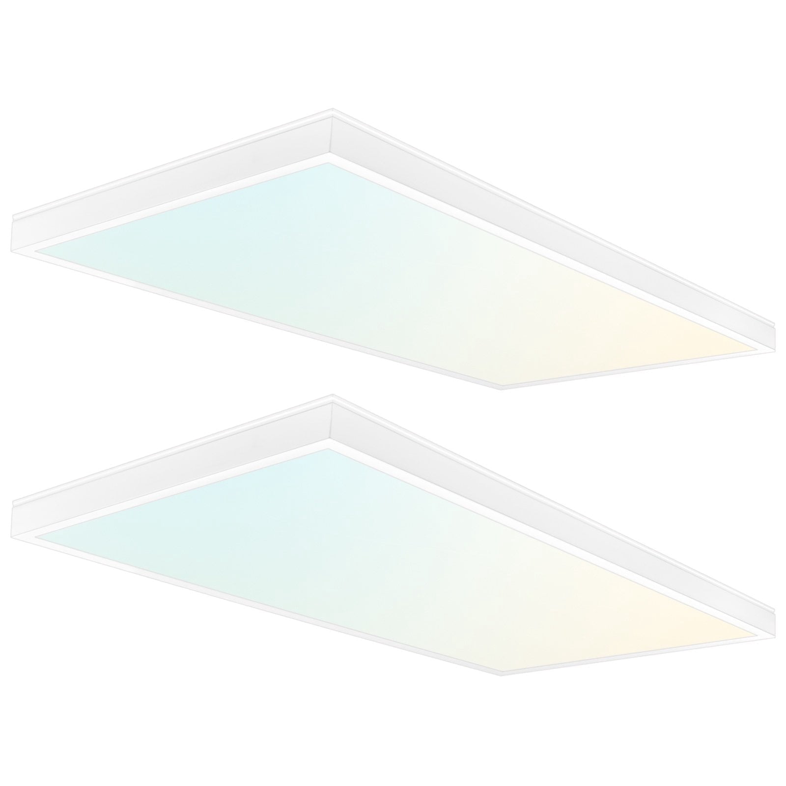 LUXRITE 1x2 Slim Surface Mount Panel Light 5CCT Dimmable 2000/2650/3300 ...