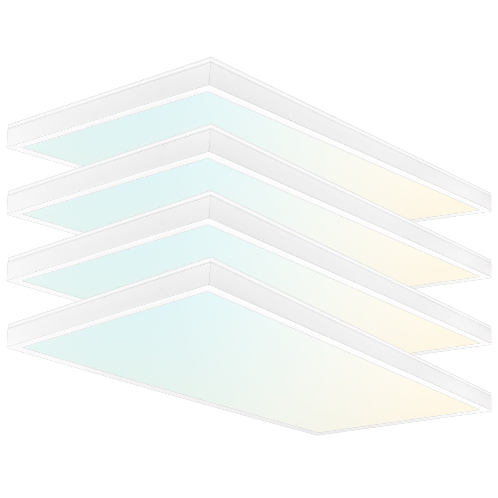 LUXRITE 1x2 Slim Surface Mount Panel Light 5CCT Dimmable 2000/2650/3300 ...