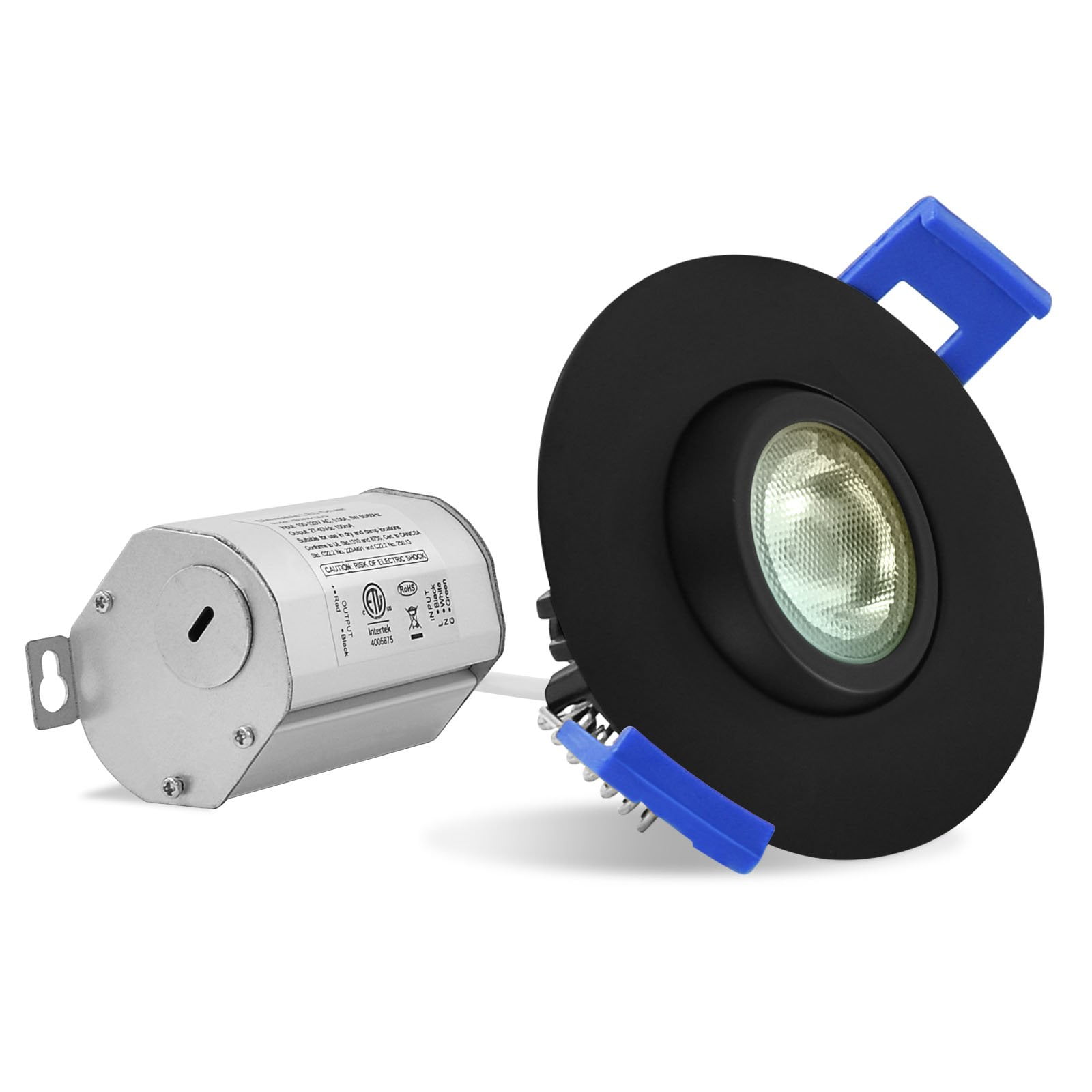 LUXRITE 2 Inch Gimbal LED Recessed Lighting J-Box CRI90 5W 5CCT 2700K ...
