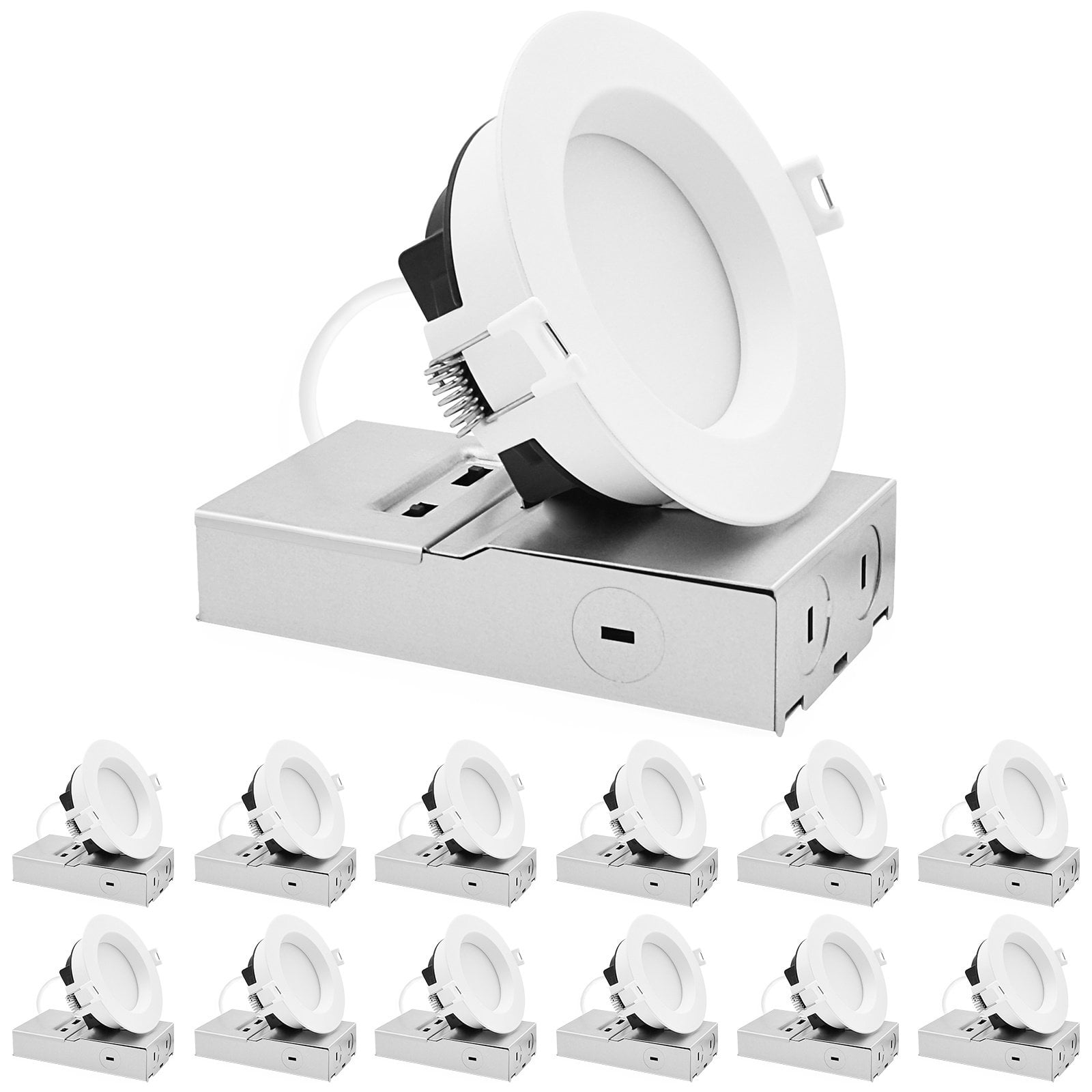 LUXRITE 4 In. LED Regressed Mini Panel Light, 5CCT, 12-19W, Up to 800LM ...