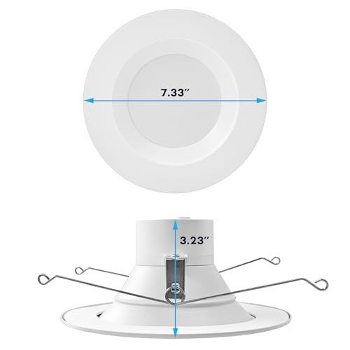 LUXRITE 5/6 Inch Retrofit LED Recessed Lighting, 17W=90W, 1500LM, 5CCT ...
