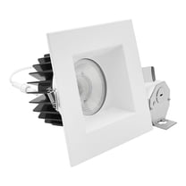 LUXRITE 6 In. LED Regressed Light with Round White Trim, 22W, 1800LM ...