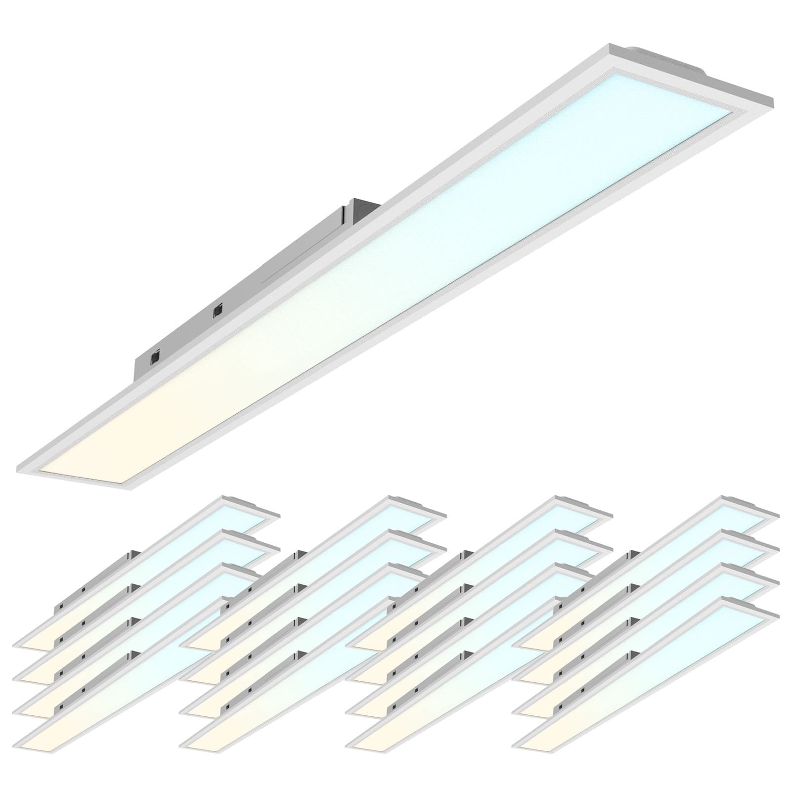 LUXRITE 6x4 FT LED Recessed Panel 18W/28W/40W 4CCT Up to 4400 Lumens ...