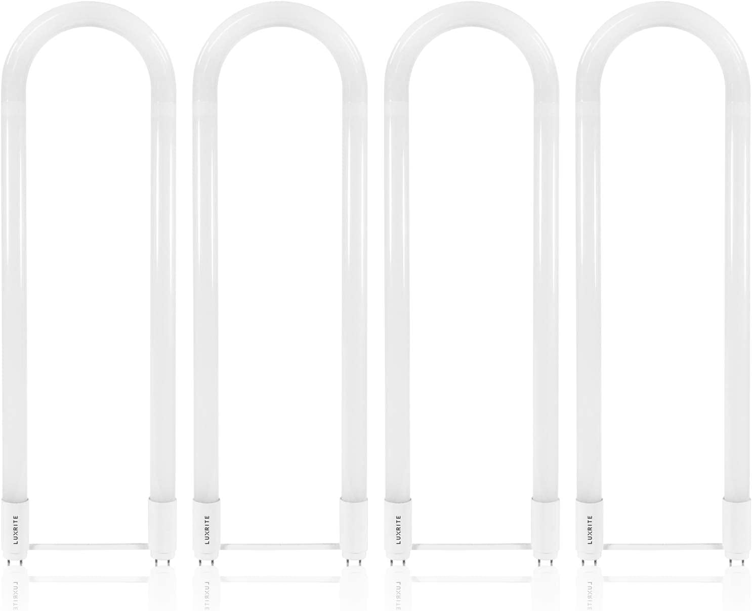 LUXRITE U Bend LED Tube Light, T8 T12, 18W (32W Equivalent), 3000K Soft ...
