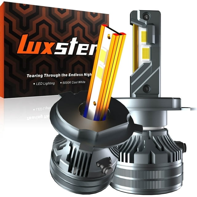 LUXSTER Punisher H4/9003/HB2 LED Headlight Bulbs, Dual High Low Beam, 40000LM Super Bright ...