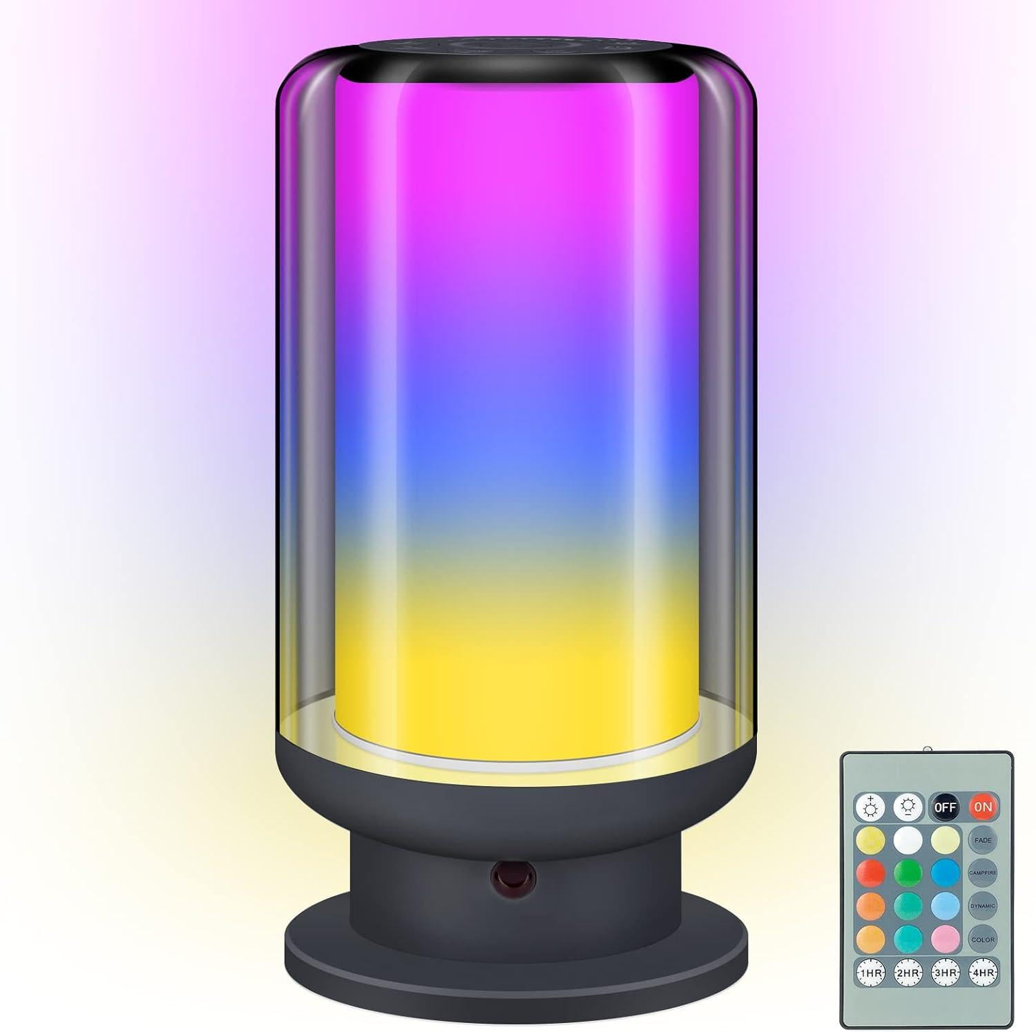 LUXSWAY LED Bedside Table Lamps with Remote Control,Desk Lamps with ...