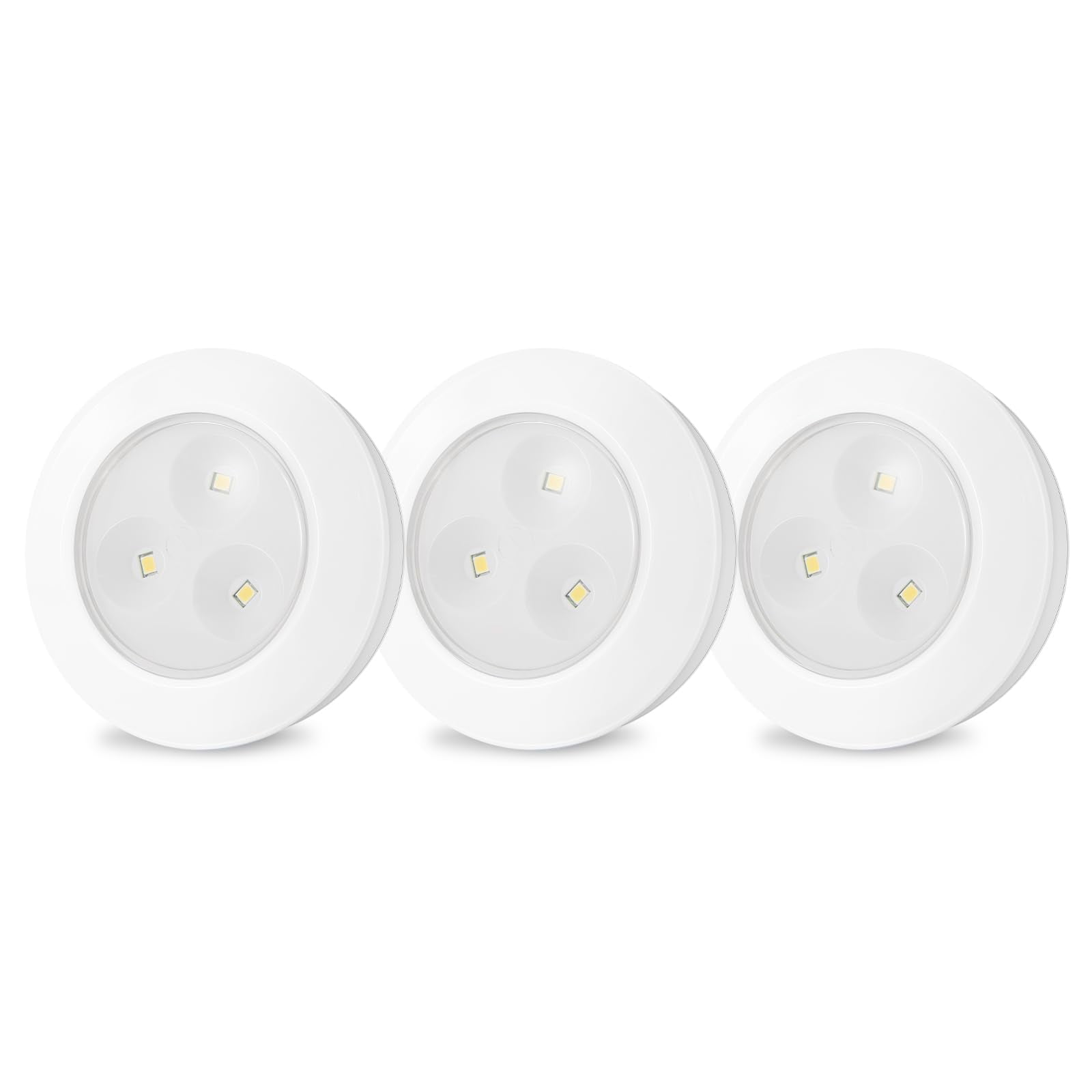 LUXSWAY LED Puck Light, Ultra-Thin Touch Light, Battery Tap Lights, 60 ...