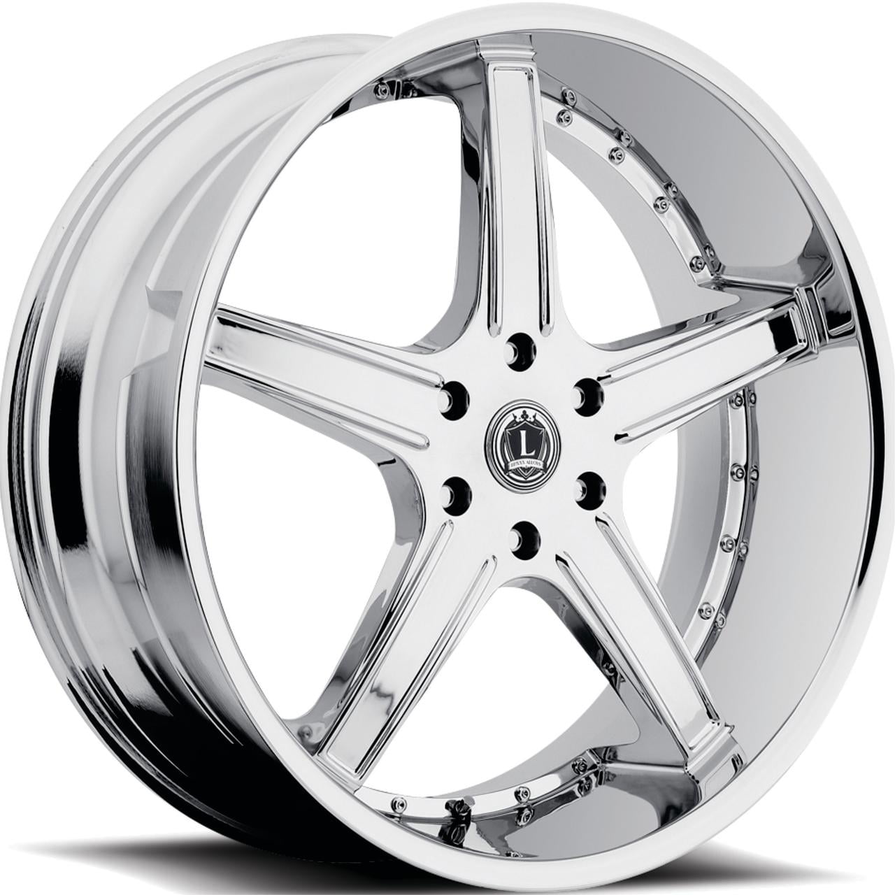 LUXXX Alloys LUX6 Alloy Rims - 24x9 Chrome Wheels - Walmart.com