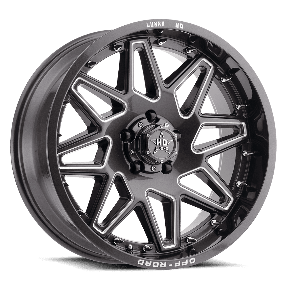LUXXX HD Alloy Rims LHD17 20X9 5X127 -12 78.1 Lava Gray Milled w ...