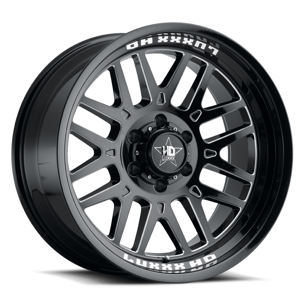 LUXXX HD Alloy Rims LHD20 20X10 6X139.7 -18 106.1 Gloss Black Milled ...