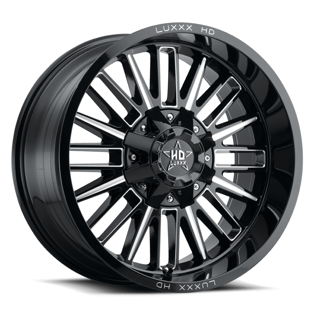 LUXXX HD Alloy Rims LHD23 20X10 6135/139.7 -18 106.1 Gloss Black Milled ...