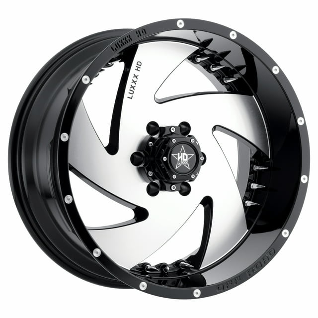 LUXXX HD Alloy Rims LHD6 22X12 6X135 -44 87.1 Gloss Black Machined Face ...