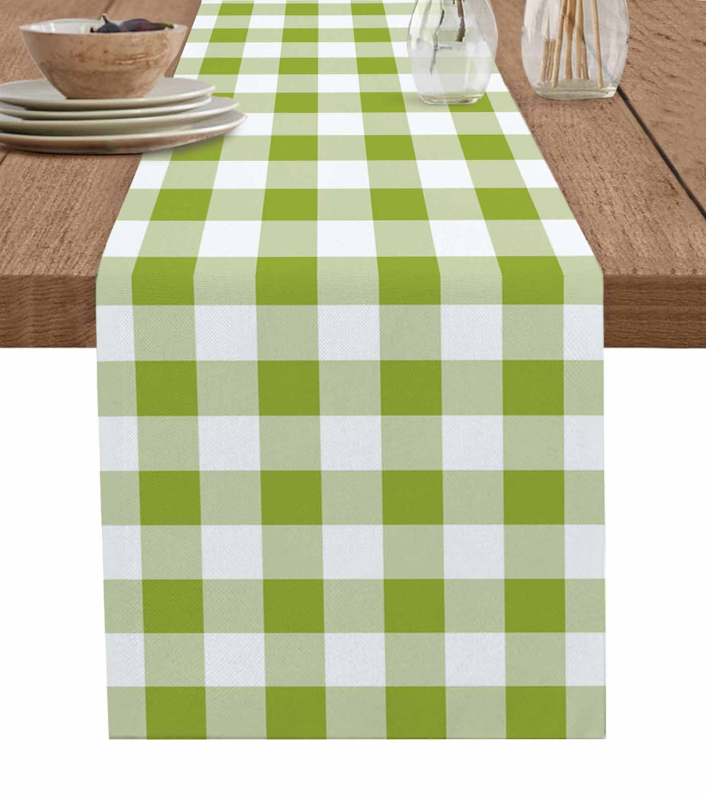 LUZBERTO 13x36 inch Line Check Table Runners Texture Design - Walmart.com