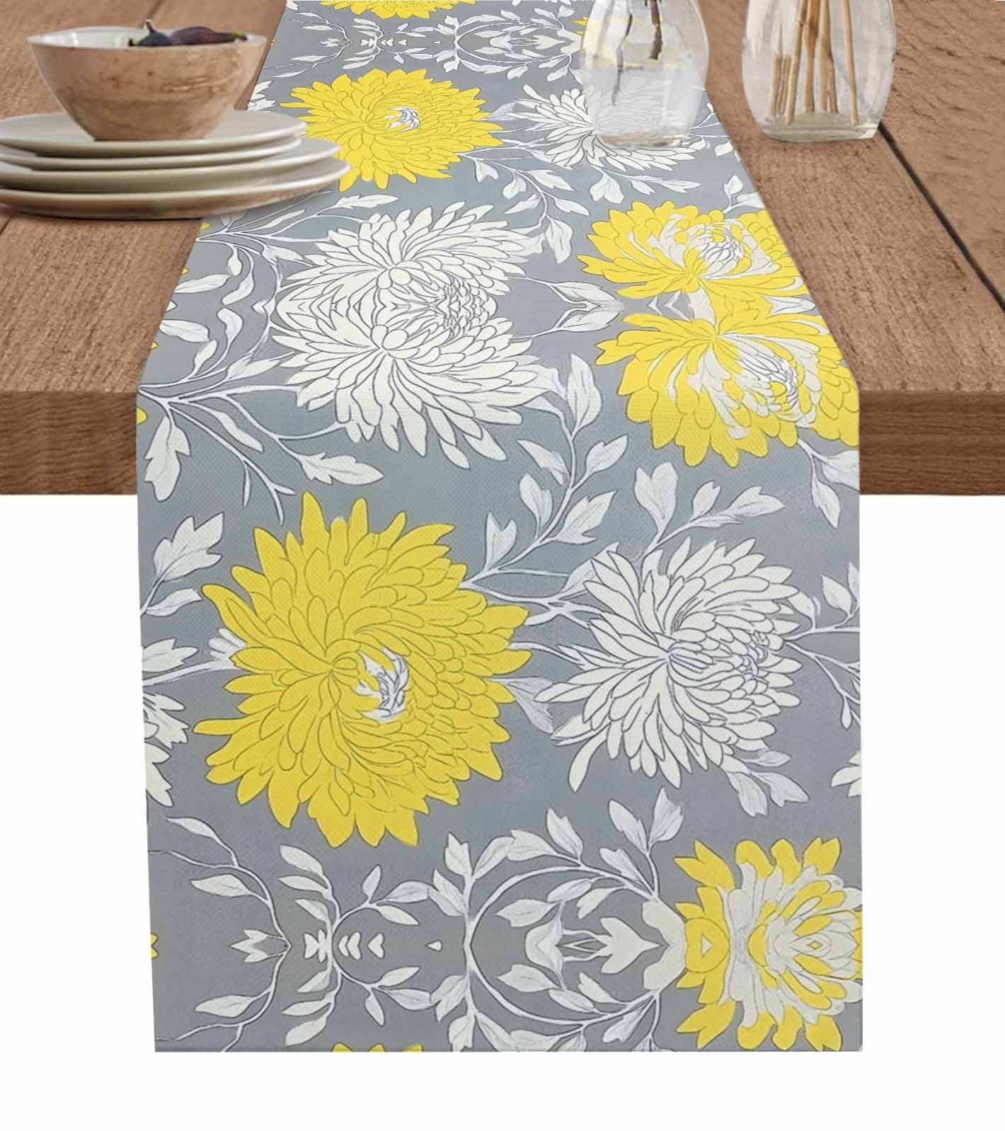 LUZBERTO 16x72 inch Spring Flowers Table Runners Spring Flowers Design ...