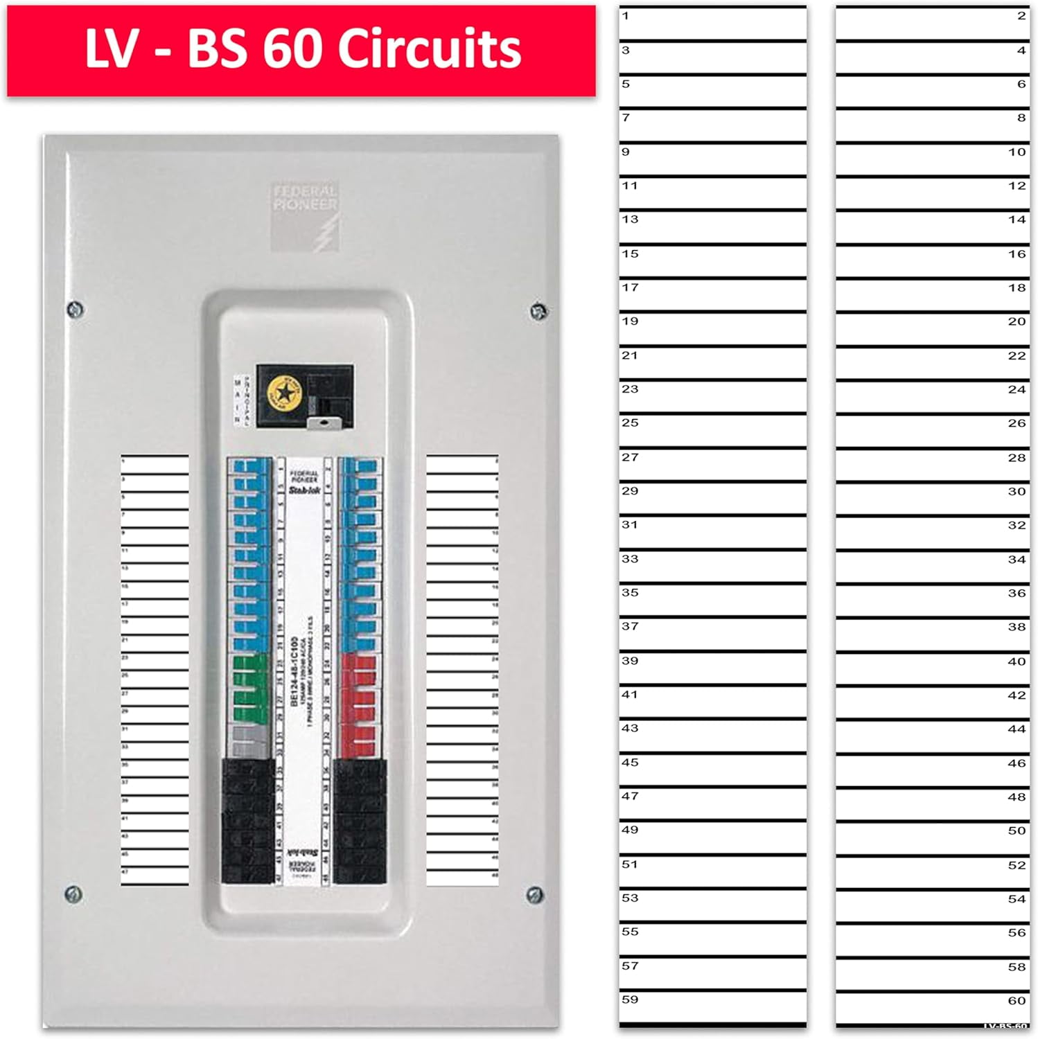 LV Breaker Side Fuse Box Circuit Breaker Panel Directory Labels/Decals ...