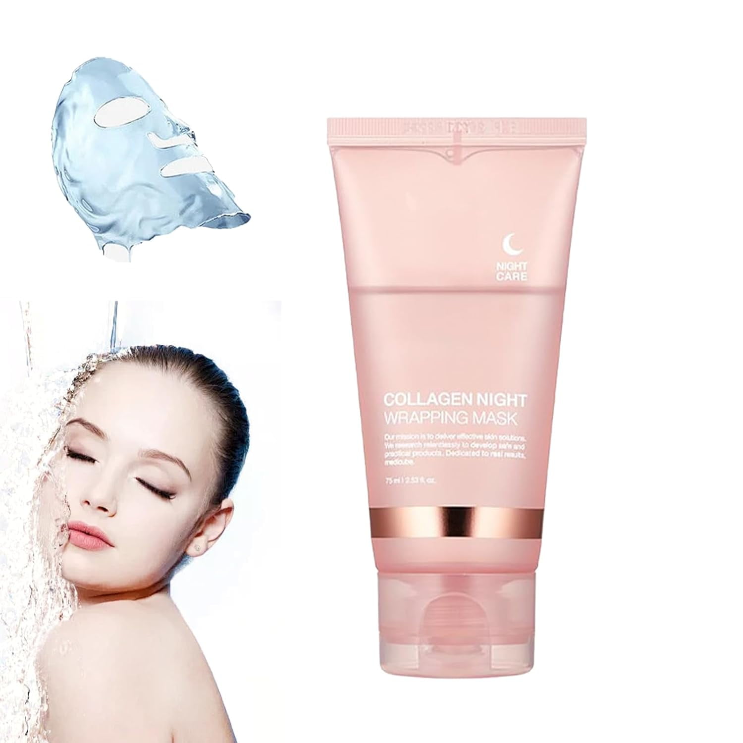 Collagen Night Wrapping Mask Peel-Off Overnight Collagen Face Mask ...
