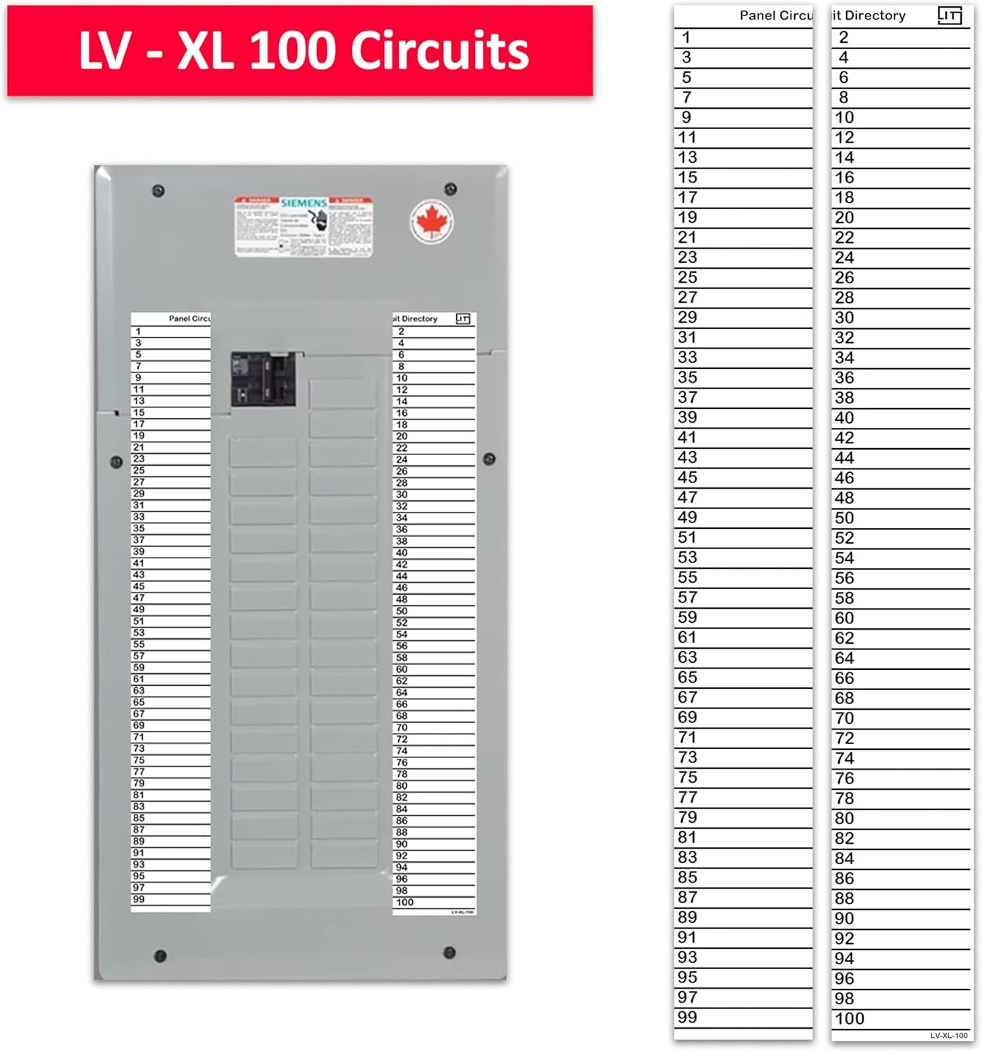 LV Fuse Box Circuit Breaker Panel Directory Labels/Decals/Stickers for ...