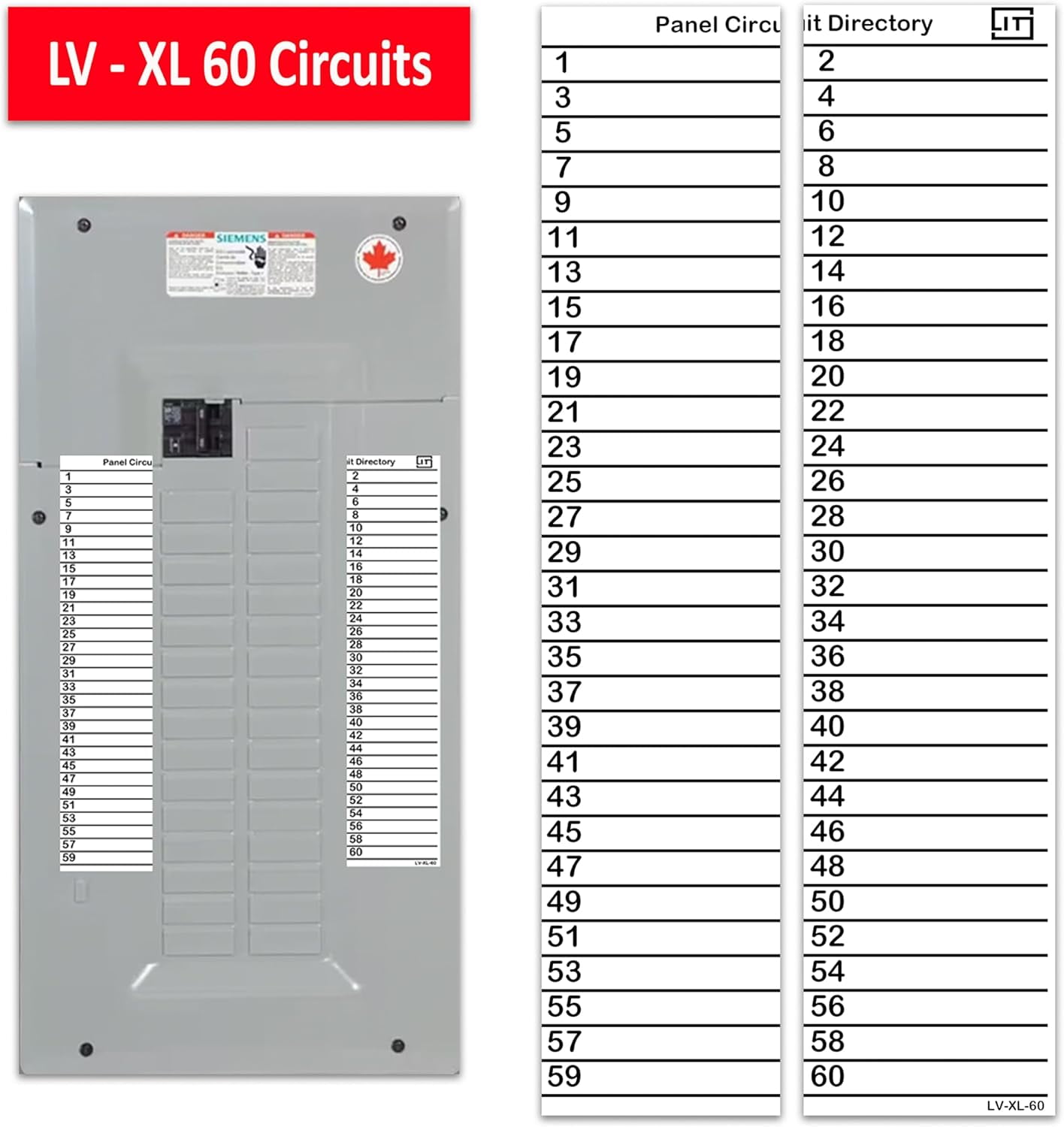 LV Fuse Box Circuit Breaker Panel Directory Labels/Decals/Stickers for ...