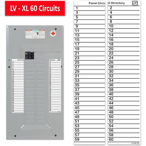 LV Fuse Box Circuit Breaker Panel Directory Labels/Decals/Stickers for ...