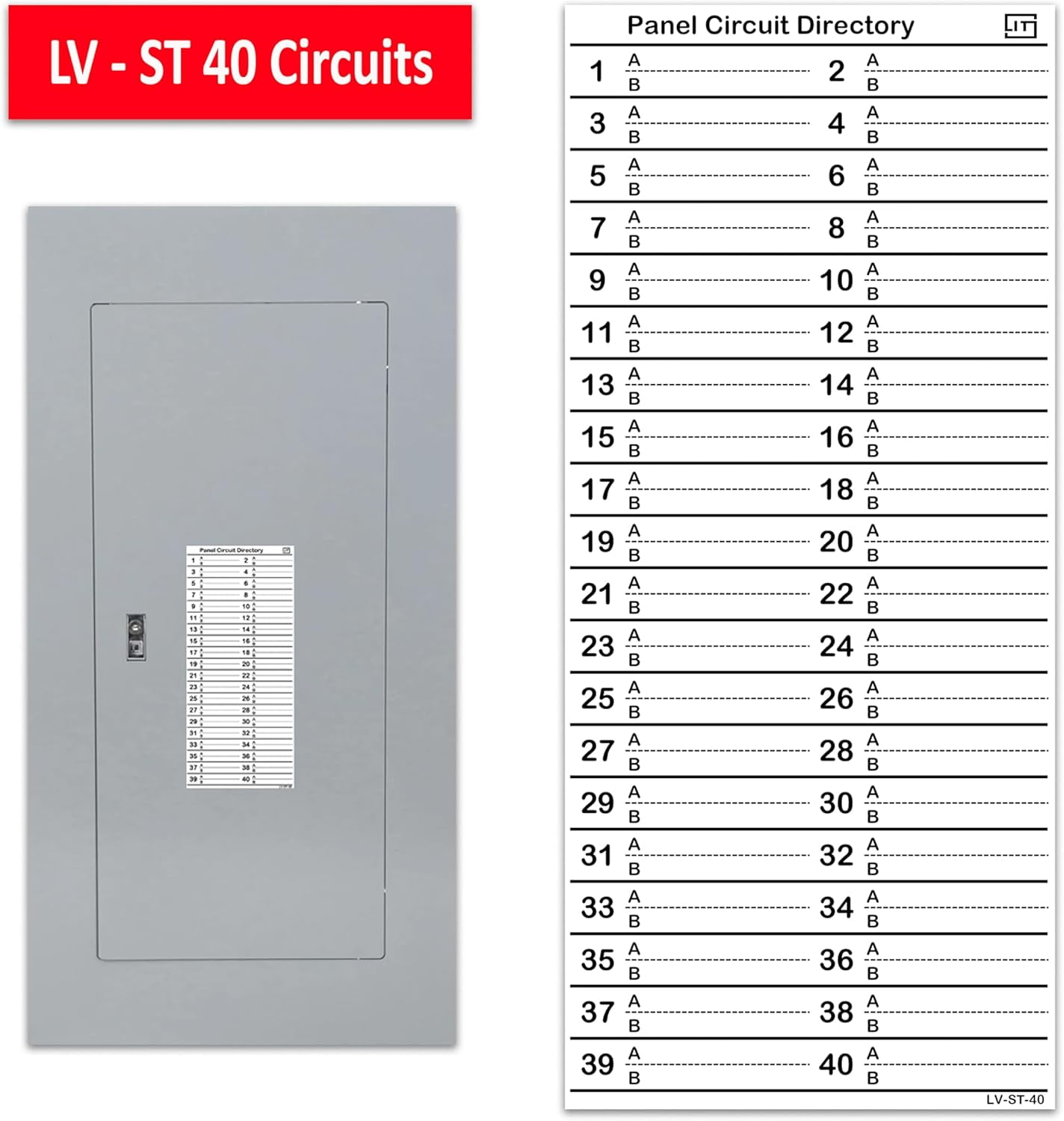 LV Fuse Box Circuit Breaker Panel Directory Labels/Decals/Stickers for ...