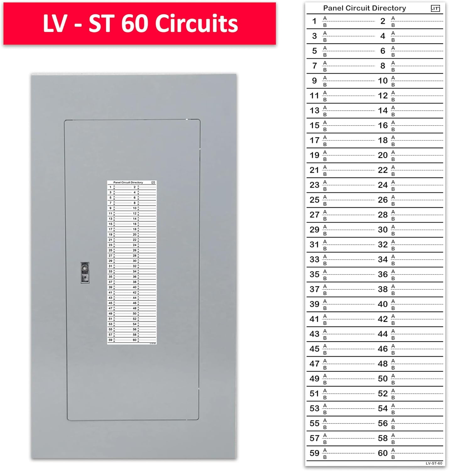 LV Fuse Box Circuit Breaker Panel Directory Labels/Decals/Stickers for ...