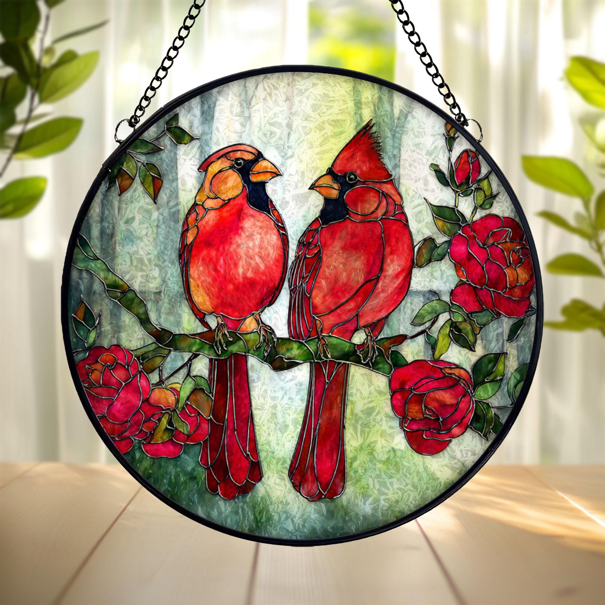 LV Gifts Disco Ball Stained Glass Suncatcher, Round Mosaic Window ...