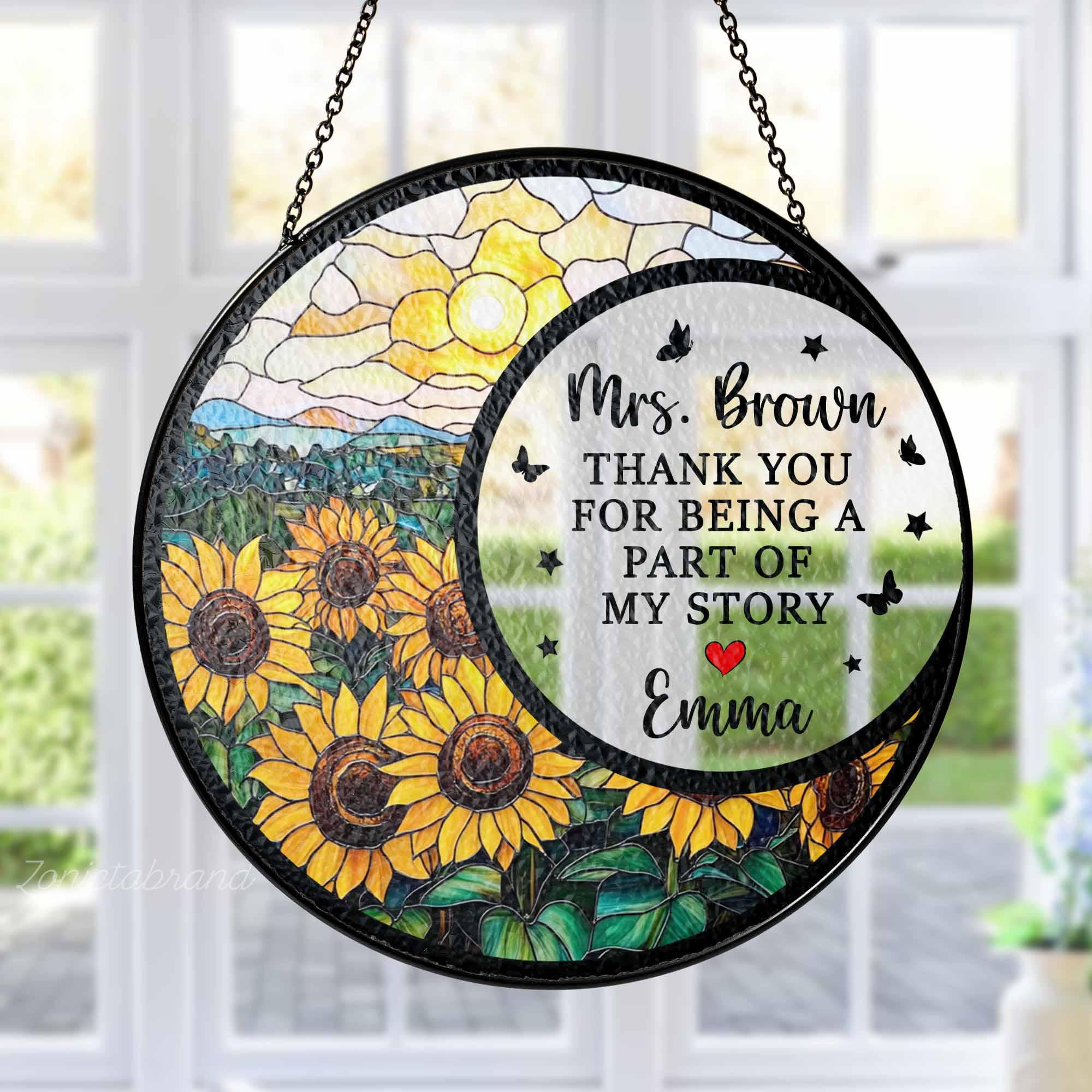 LV Gifts Mothman Stained Glass Suncatcher, Round Gothic Window Hanging ...