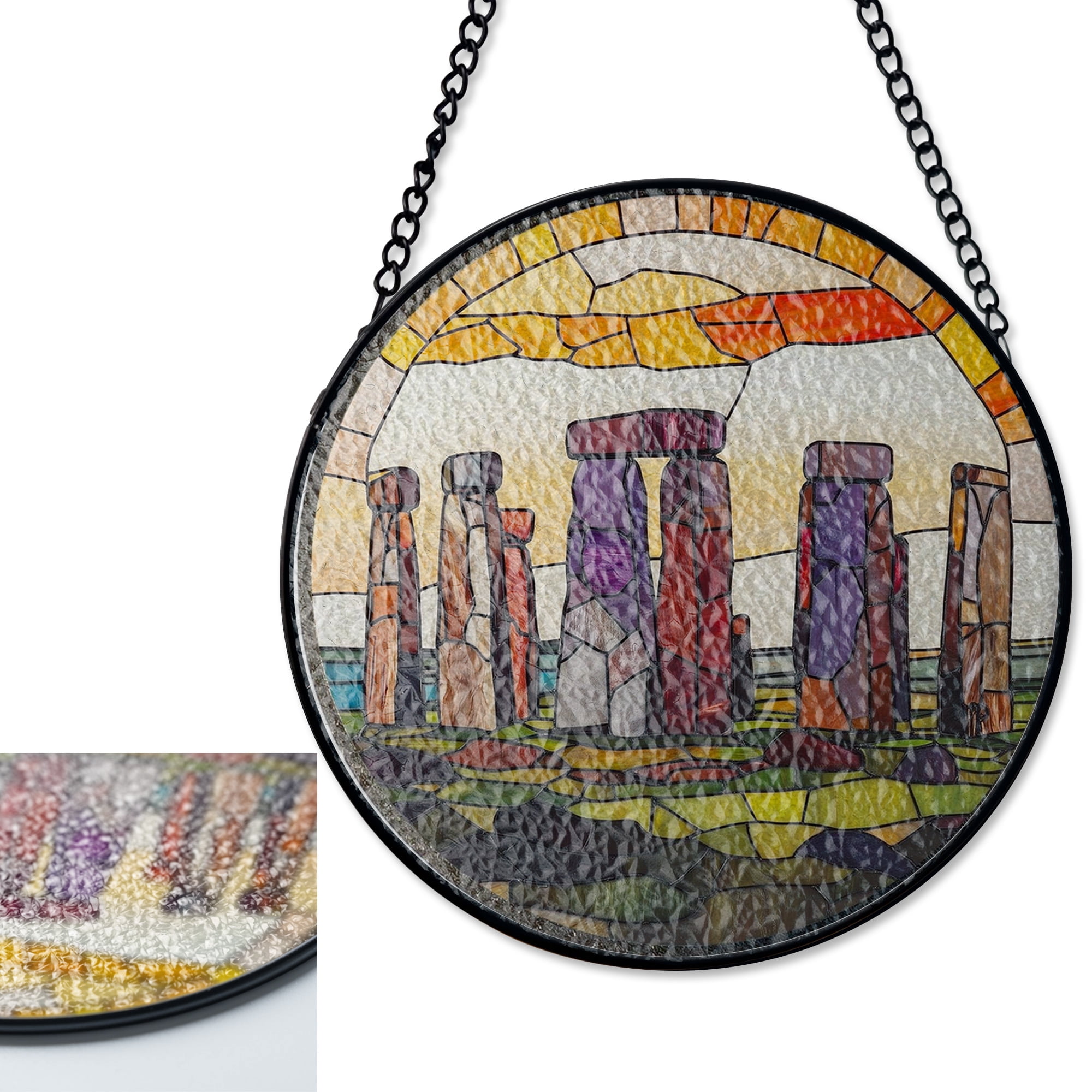 LV Gifts Stonehenge Landmark Suncatcher, Historic Stained Glass Style ...