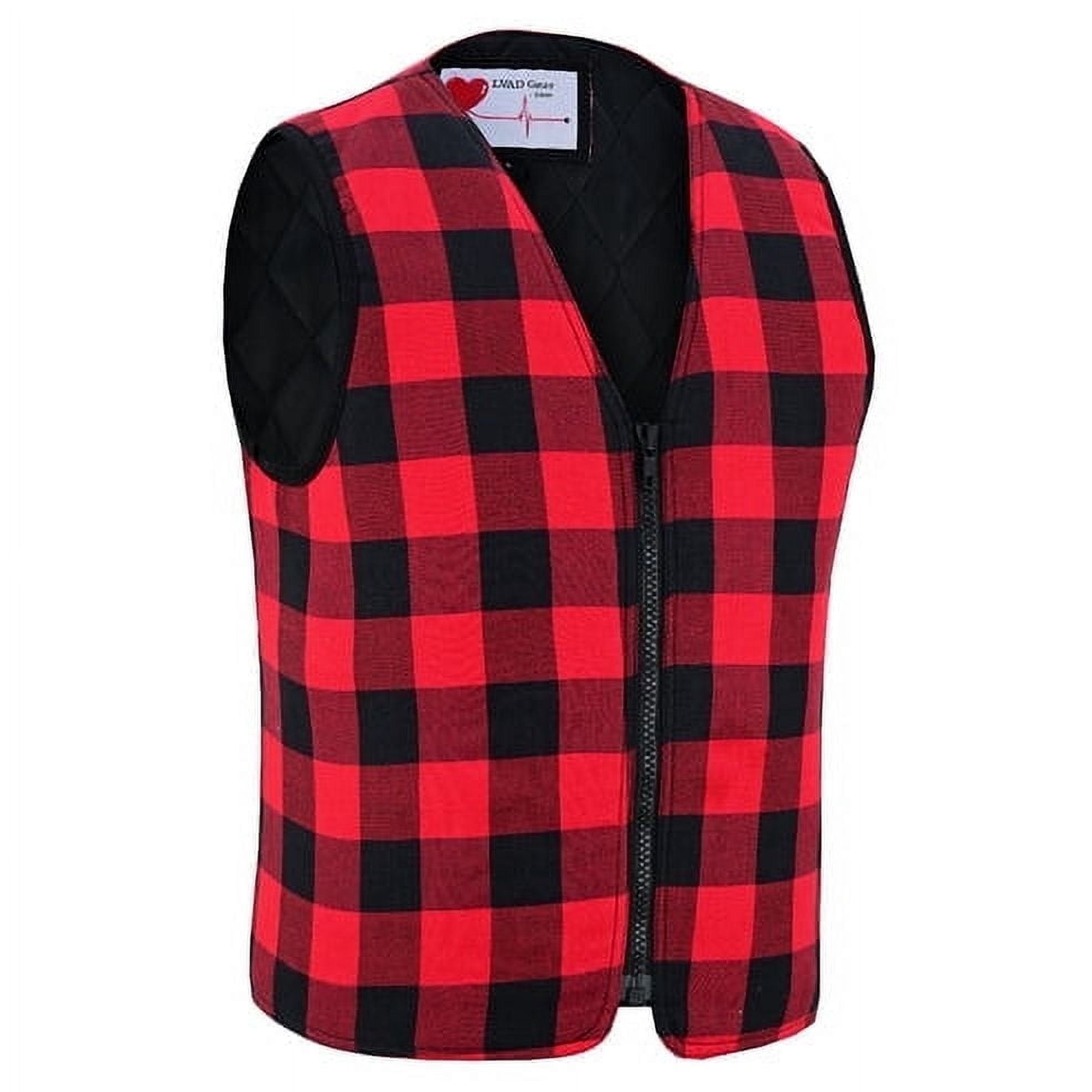 LVAD HeartMate 2 & 3 Sleeveless Flannel Vest For LVAD Patient - Red ...