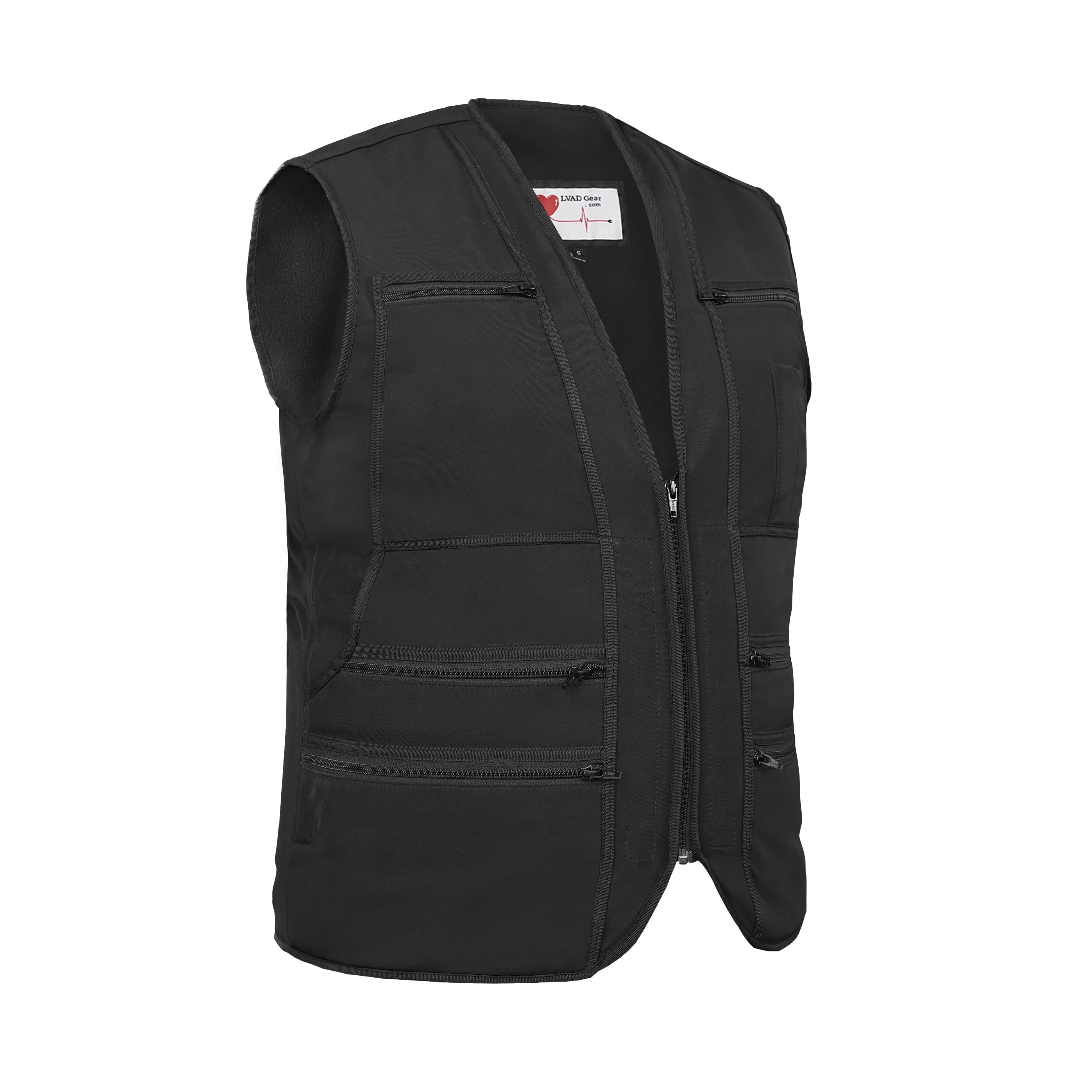 LVAD HeartMate 2 and 3 Men’s Textile Vest – Black - Walmart.com