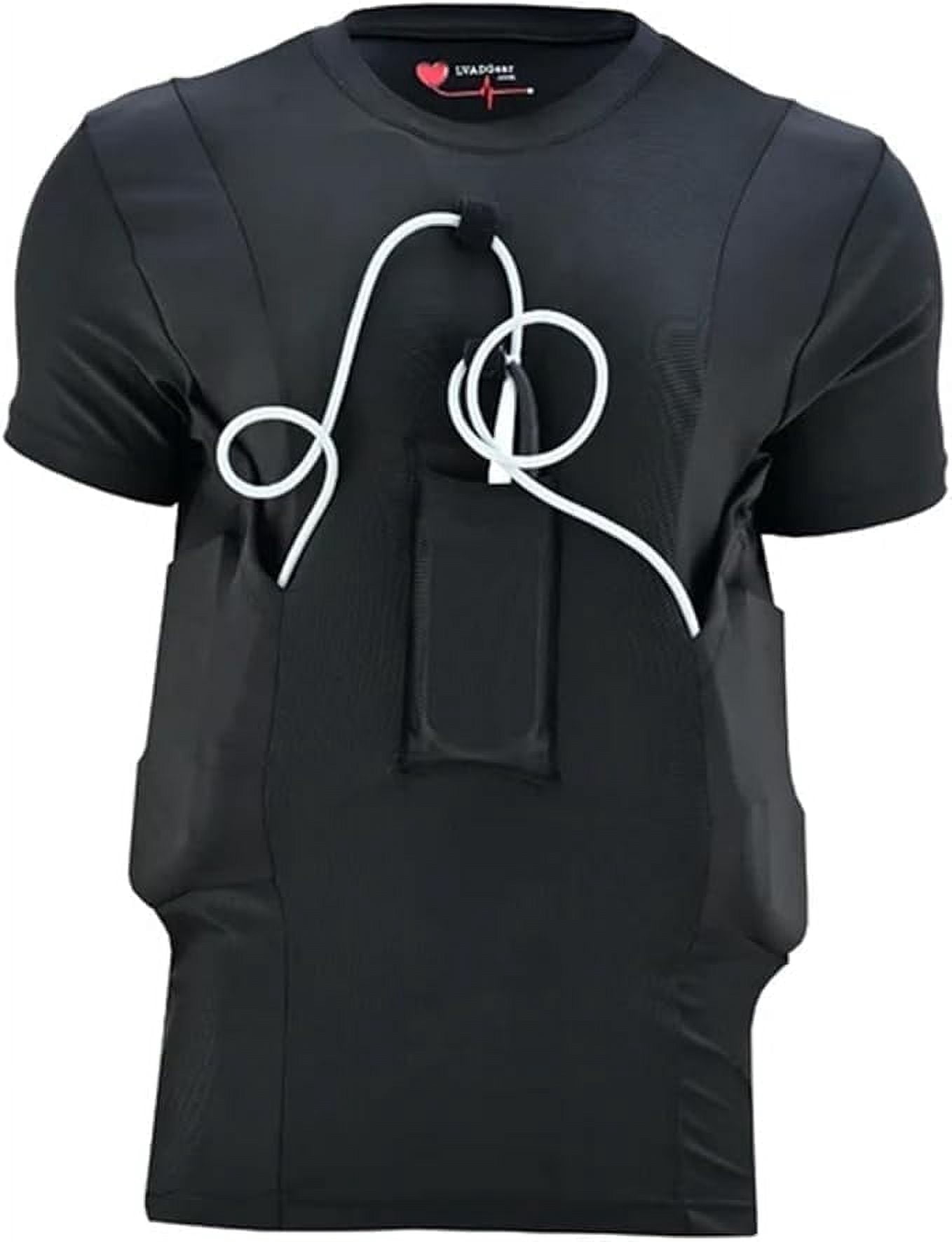 LVAD HeartMate 2 & 3 Black Shirt for Women Comfortable LVAD Medical T ...